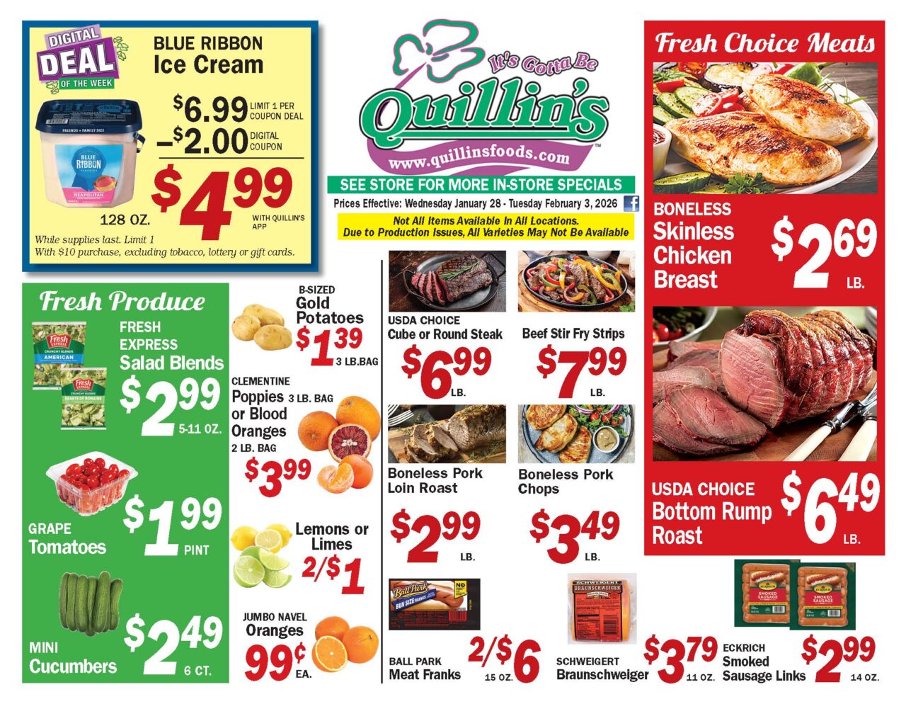 Quillin's Quality Foods | Quillin's 9 Convenient Locations