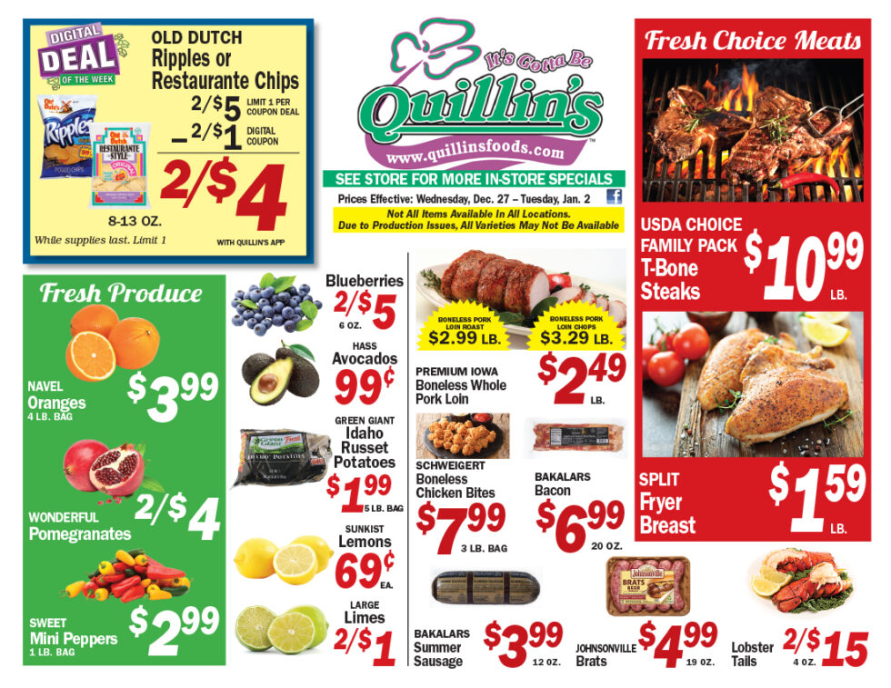 Current Ads | Quillin's Quality Foods Updated Weekly Flyer